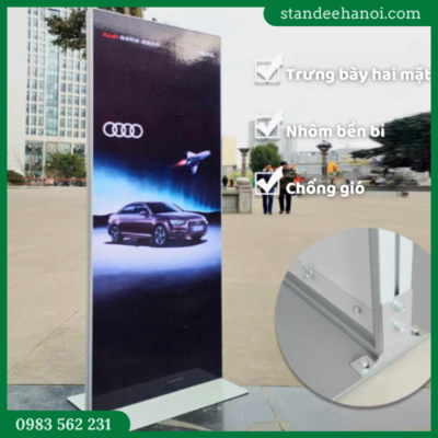 Standee nhôm chân đứng cao cấp 2 mặt - Standee, Standy, Quầy bán hàng ...